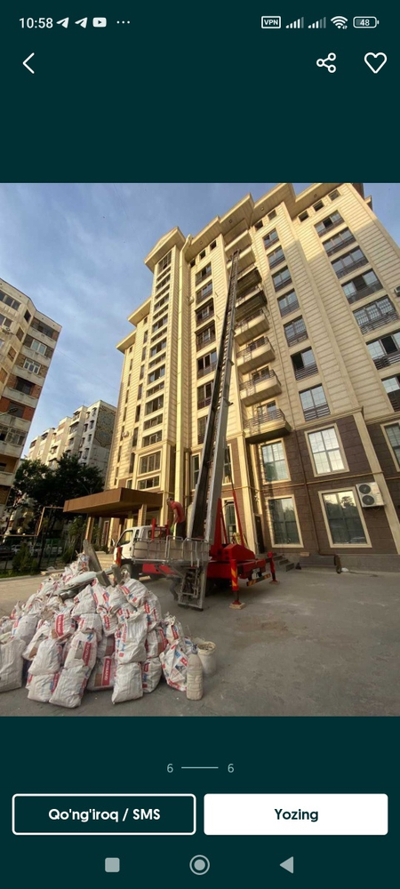 Avto Lift xizmati sement musur kafel gipiskardon rodmon