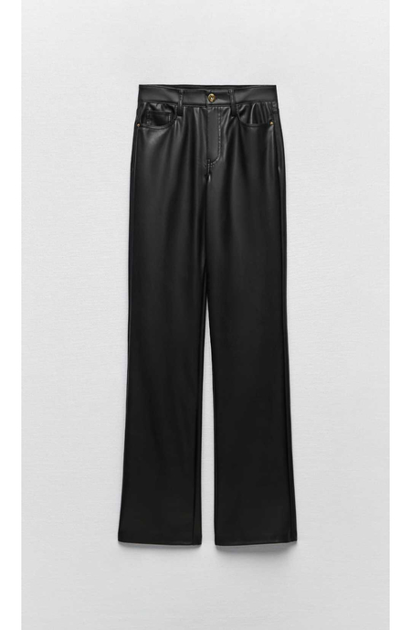 Брюки из эко кожи ZARA