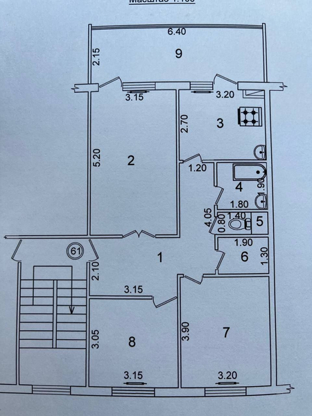 Продам 3 комнатная на Юнусабаде 17