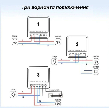 Умное реле-выключатель wifi Smart Tuya Алиса
