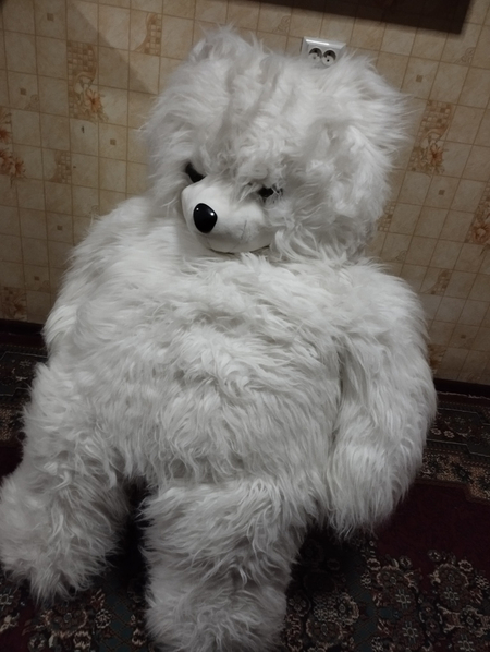 Мишка белая.1. метр 65 см