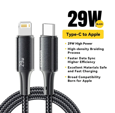 Essager iPhone kabel 29W