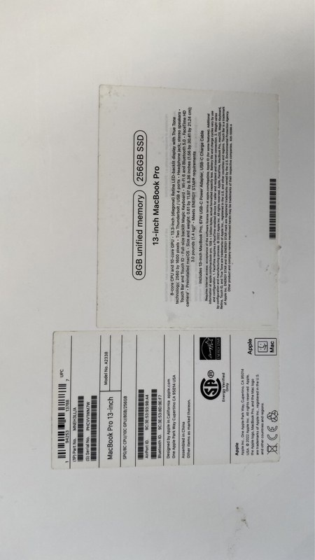 Apple MacBook Pro M2 8/256GB 2020 года в идеальном состоянии