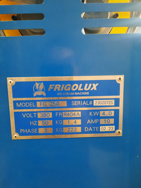 FRIGOLUX FG250. 380 v. 2023 г.Фрейзерный аппарат для мягкого мор. Б/у