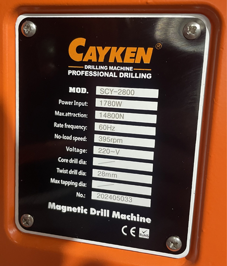 Магнитный сверлильный станок (магнит дрель сверло) Cayken SCY-2800