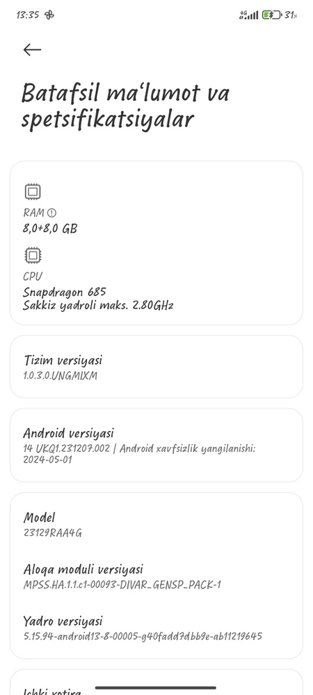 Not 13 garantiyasi bor