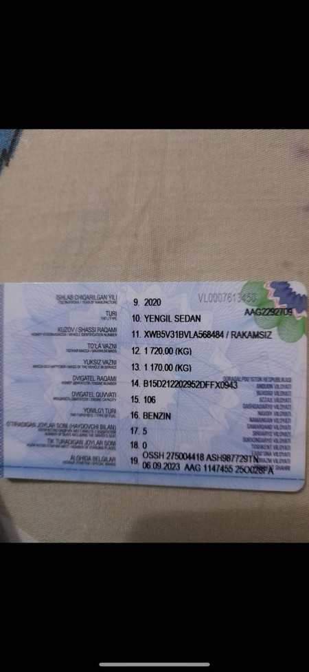Gentra Avtomat срочно сотилади