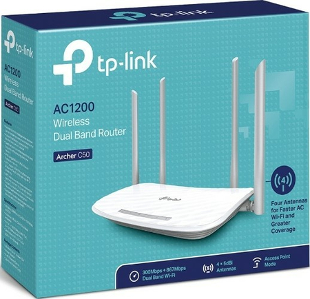 Archer C50, AC1200 ikki tarmoqlik wi-fi router, tp-link