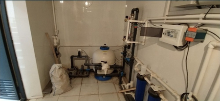 Basseynga filtr nasos ustanofka