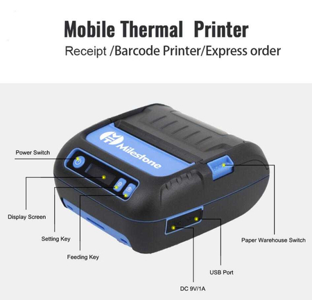 Pos чек/этикетка принтер мини / Pos chek/etiketka printer mini 2 в 1