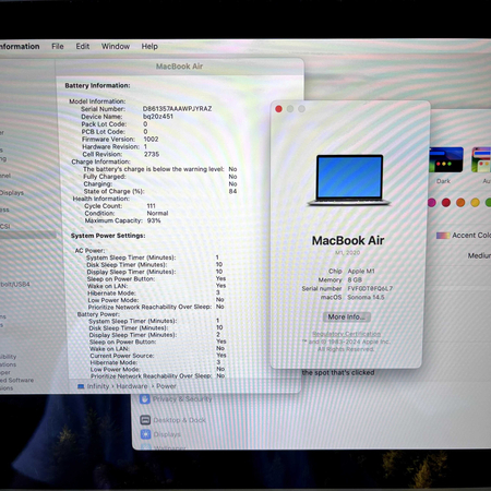 Macbook air M1 2020