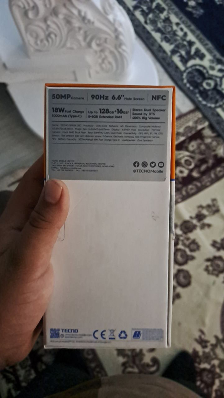 Tecno spark 20s 128gb.8gb.