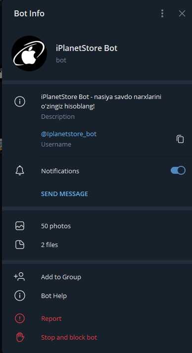Telegram bot yasash xizmati narxlar 20 S dan 200 S |Телеграм бот ясаш
