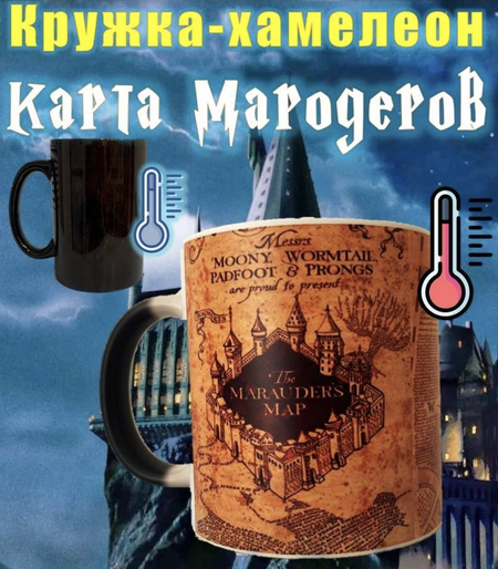 Необычная волшебная кружка хамелеон Гарри Поттера