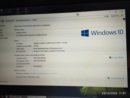 Asus Core I3 ssd va hdd si bilan
