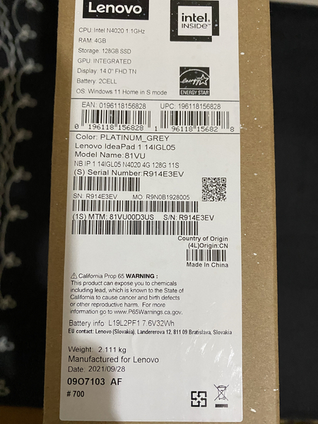 LENOVO IdeaPad 1