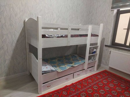 Детская кровать 2-этажный (Болалар кровати) габариты (2,0x0.7x1,6)