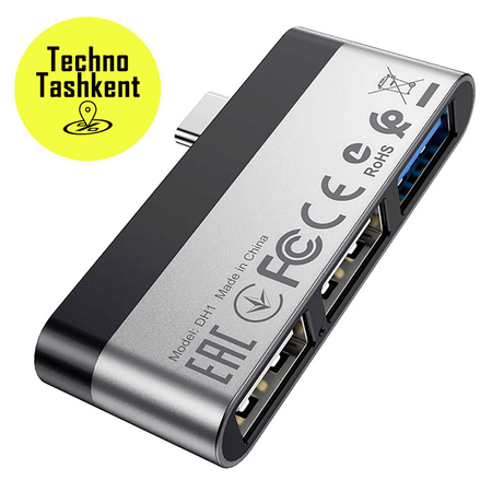 Type-C to 3USB Hub Borofone DH1 (Garantiya)  (Dostavka Bor)
