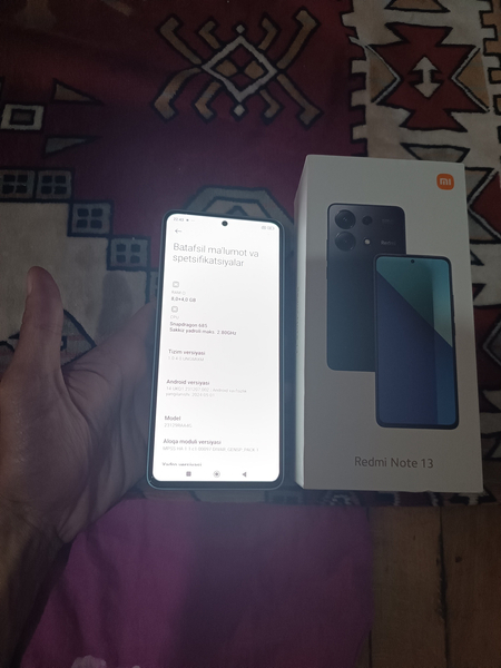 Redmi not 13 8+4 256 gb