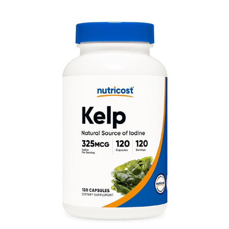 Nutricost Kelp Capsules, 325 мкг йода, 120 капсул, вегетарианские