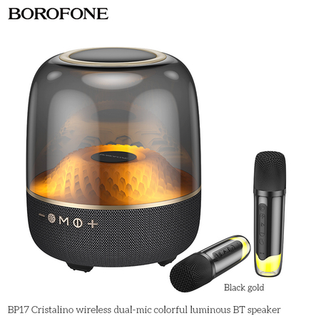Караоке Колонка Borofone BP17 с 2 микрафоном AURA