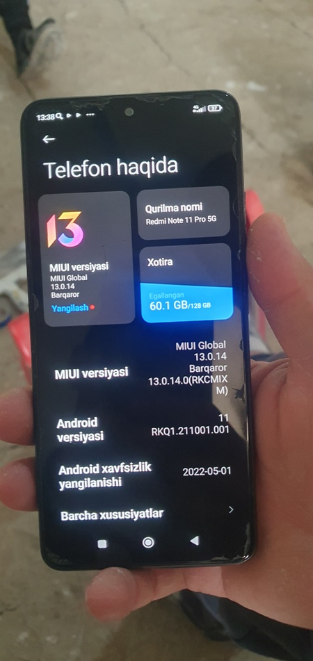Redmi note 11 pro 5 G