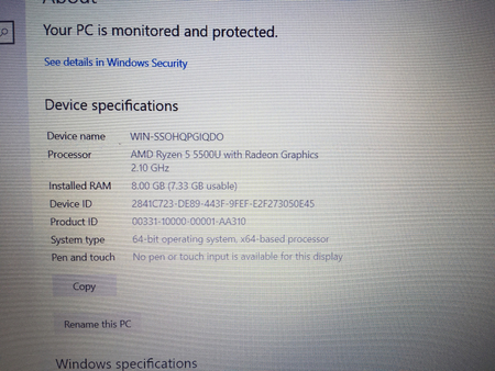 Hp AMD Ryzen 5 5500U