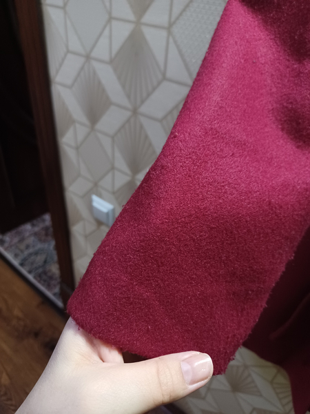Пальто кашемир бордовый