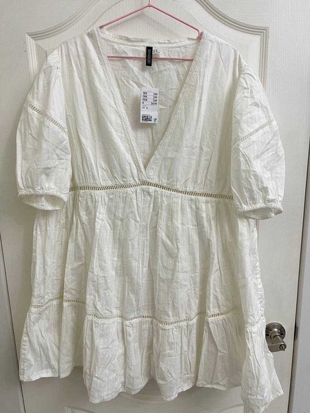 Новые летние платья H&M с кружевом, хлопок, размер XL (54/58)