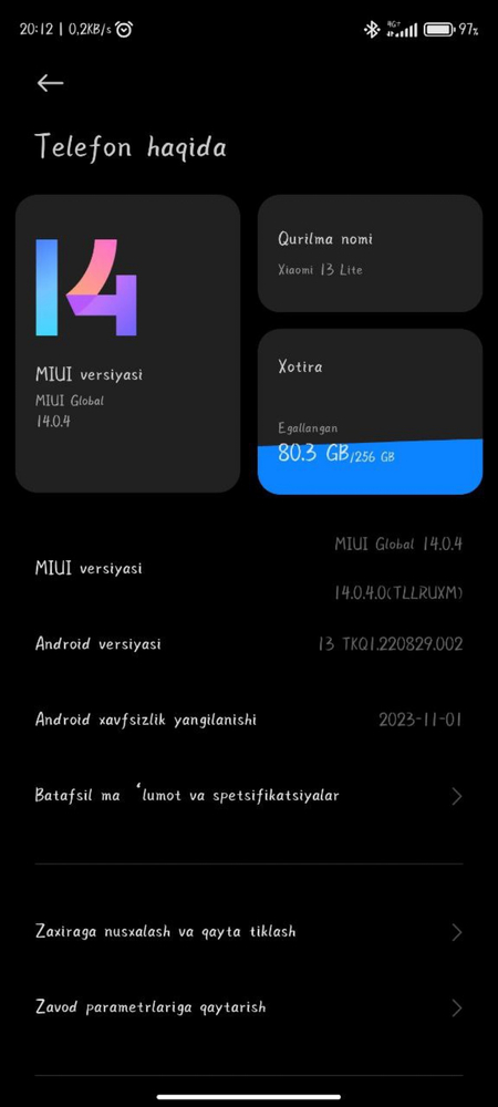 Xiaomi 13 Lite 8/256