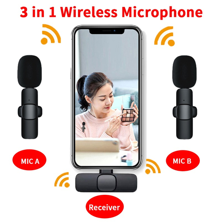 Микрофон петличный Wireless Microphone беспроводной