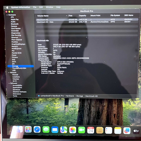 Macbook pro M1 batareyka 100%