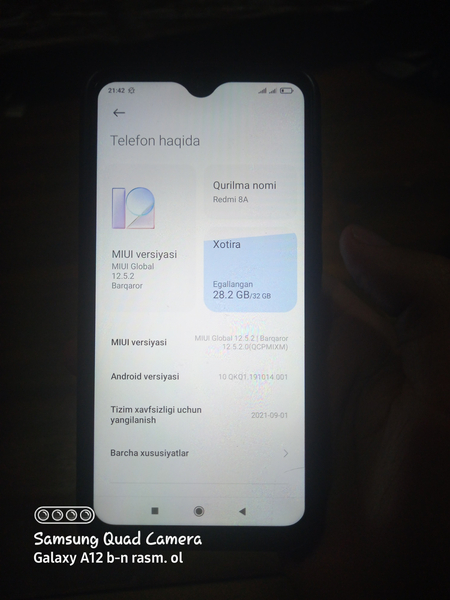 Redmi 8 A sotiladi srochni narxi kelishiladi