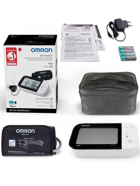 Тонометр автоматический OMRON M7 Intelli IT с адаптером для СНГ
