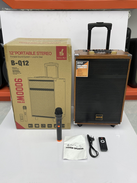 БЕПУЛ Доставка, Караоке Колонка BAAB B-Q12 (56см) Симсиз Микрофонли!.