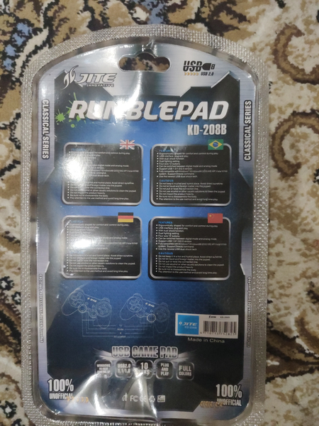 Жойстики аналоговые проводные USB GAME PAD JITE KD208B