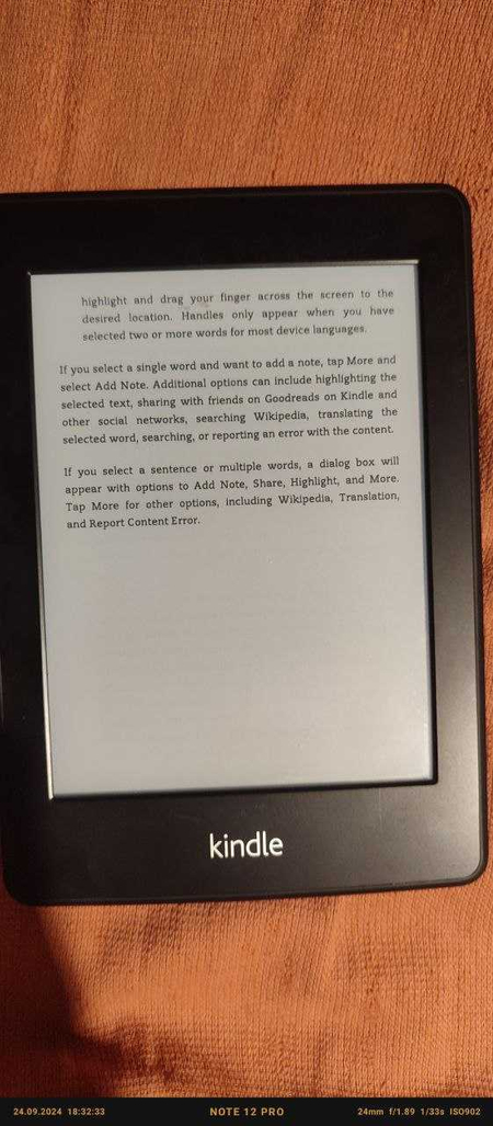 Электронная книга Amazon Kindle Paperwhite wifi