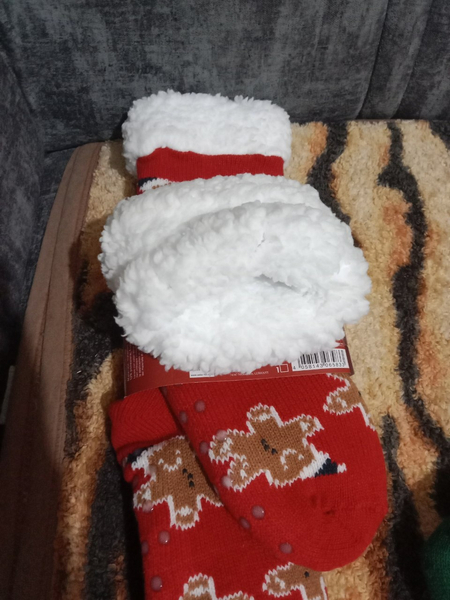 Теплые гольфы с новогодним принтом Weihnachtssocken