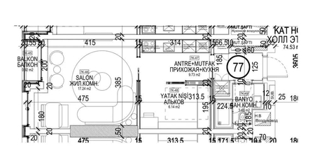 NEst One в Tashkent City B Block 40квм коробка!`