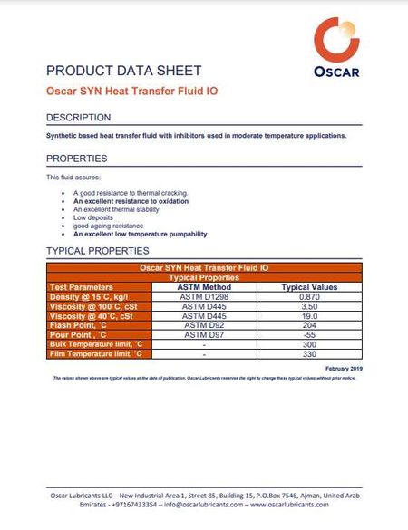 Oscar Heat Transfer Fluid IO 32  (Termoil)