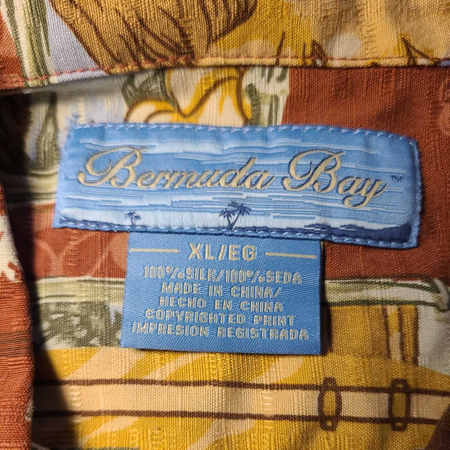 Рубашка Гавайка XL 100% шёлк