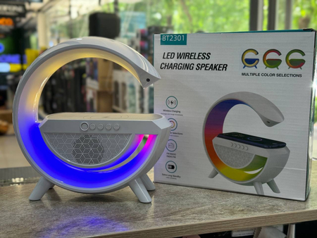 Smart Light Sound Machine с беспроводной зарядкой 15W c колонкой