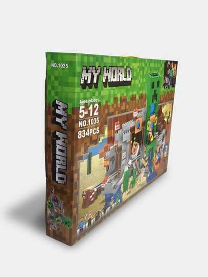 Лего Майнкрафт My World мобы злодеи, герои шахтеры и шахта криппер