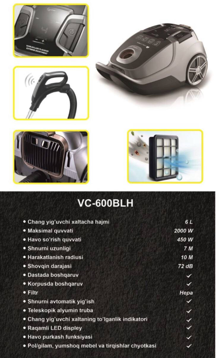 8 мартга Оптом нархларда пылесос Volmer VMR200RD