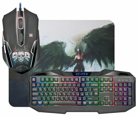 СКИДКА! (3в1) Игровая клавиатура и мышка/мышь Defender REAPER/Anger