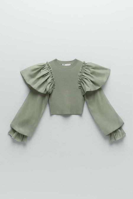 zara топ цвета хаки
