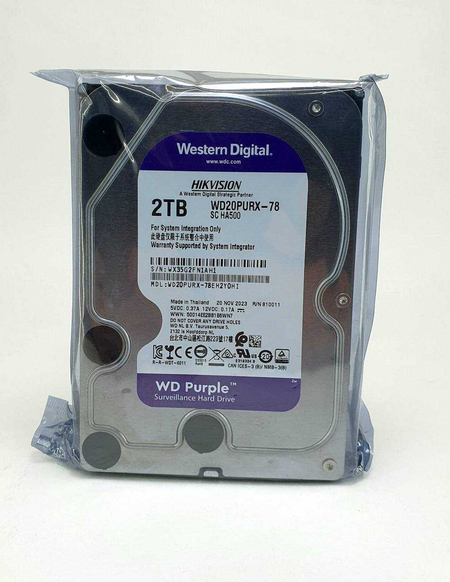 Жёсткие диски. HDD WD PURPLE 1TB. 2TB/3TB/4TB/6TB/8TB/10TB
WD HDD 12TB