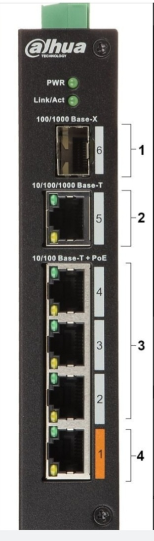 Оригинальный Poe switch Dahua 4-портовый  коммутатор
