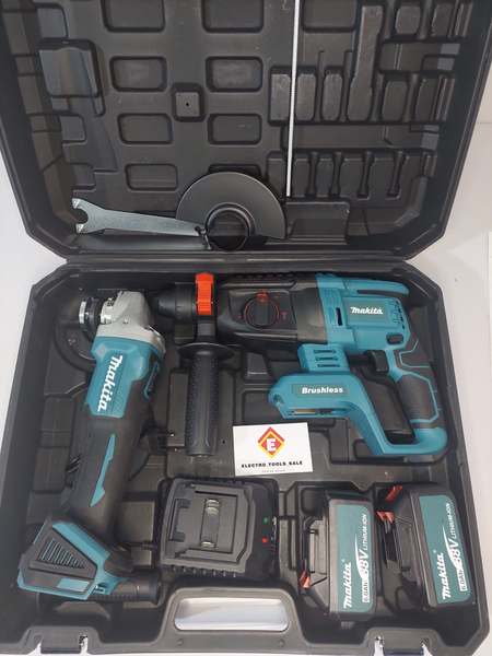 2в 1. Бесщеточный перфоратор и болгарка Makita Bosch Dewalt 88 v