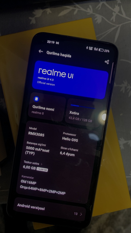 Realme 8 6+6gb 128gb srochna